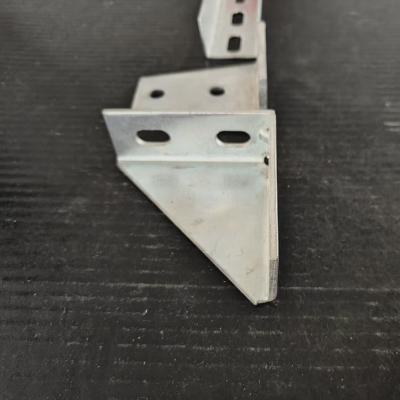 China Slotted Strut Channel Accessories Galvanized Angle Bracket Triangle Connection Bracket for sale