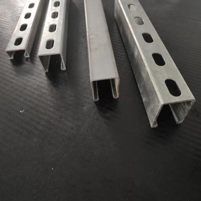 China Hot Dipped Galvanized Slotted C Channel 60-100um Heavy Duty Steel Unistrut Channel 3m / 6m for sale