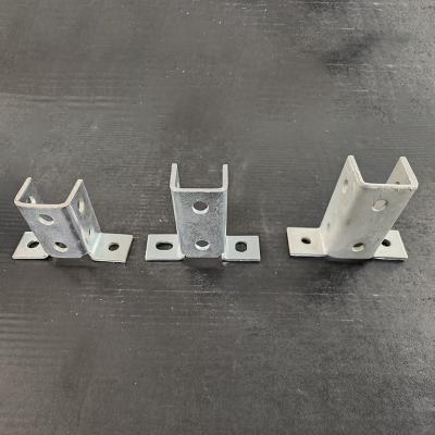 China Hot Dipped Galvanized Weld Free Base Strut Channel Bracket High Anti Corrosion Unistrut U Fitting for sale