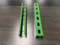 China High Strength Carbon Steel Unistrut C Channel | Green Powder Coated C-shaped Steel Support 41×21mm for sale