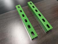 China High Strength Carbon Steel Unistrut C Channel | Green Powder Coated C-shaped Steel Support 41×21mm for sale