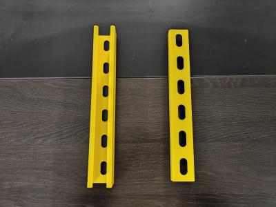 China Yellow Powder Coated Corrosion Resistant C-shaped Steel Strut Channel in High Strength Carbon Steel for sale