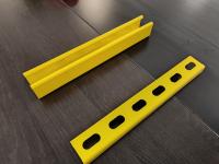 China Yellow Powder Coated Corrosion Resistant C-shaped Steel Strut Channel in High Strength Carbon Steel for sale