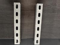 China 41x41mm Pre-Galvanized Square-Edge Rib-Reinforced C Strut Channel for Heavy Duty Support for sale