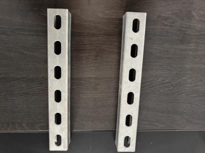 China 41x41mm Pre-Galvanized Square-Edge Rib-Reinforced C Strut Channel for Heavy Duty Support for sale