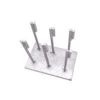 China Hot Dip Galvanized Concrete Embedded Parts 250mm Steel Plate with Anchor Bolts for Structural Connections for sale