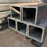 China 200mm Black Square Rectangular Steel Pipe  RoHS Laser Cutting Mild Steel for sale