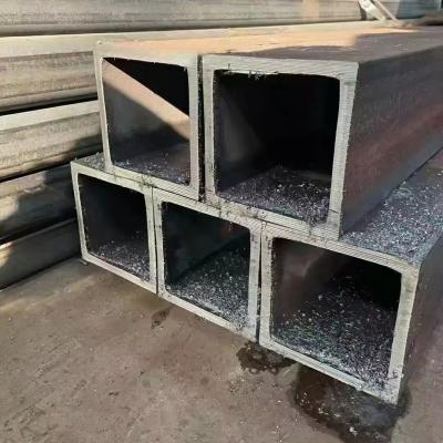 China 200mm Black Square Rectangular Steel Pipe  RoHS Laser Cutting Mild Steel for sale