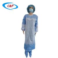 China SMS Isolation Disposable Surgical Gown Level 3 With Knitted Cuff for sale