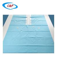 China Nonwoven Disposable Blue U Drape Split Sheet For Medical Procedures for sale
