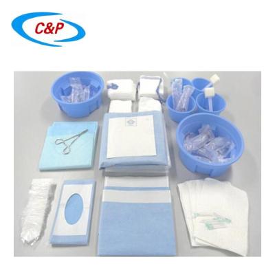 China Medical Manufacturer Disposable Blue Nonwoven Angiography Surgical kit Drape Pack for sale
