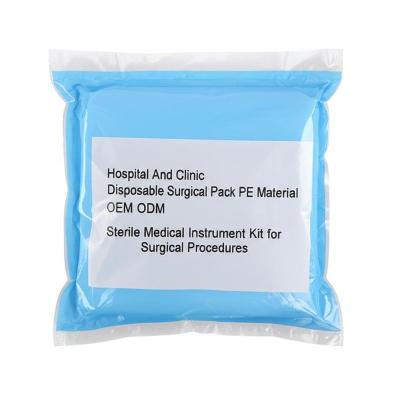 China Hospital And Clinic Disposable Surgical Pack PE Material OEM ODM Sterile Medical Instrument Kit for Surgical Procedures for sale
