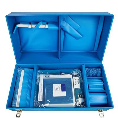 China Blue Disposable Surgical Pack General Medical Supplies Complete Sterile Surgical Set for Medical Procedures and Hospital for sale