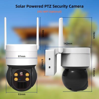 China 3MP Solar Panel Security Camera 2.4GHz WiFi Color Night Vision 2 Way Audio for sale