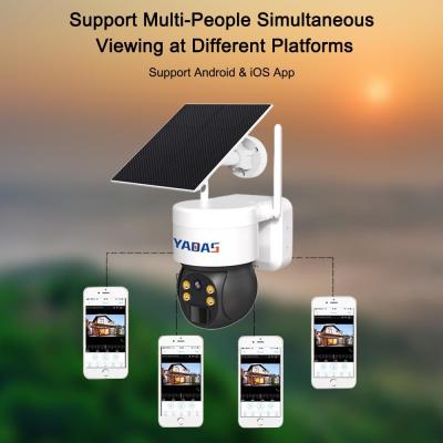 China 4MP IP65 Waterproof Siren Alarm Security Solar WiFi Camera for sale