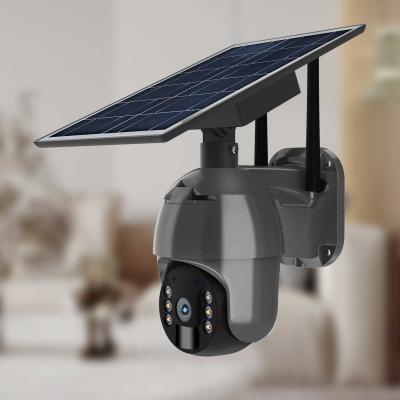 China 1080P LTE Cellular Security Camera 4G Solar PTZ Camera No WiFi for sale
