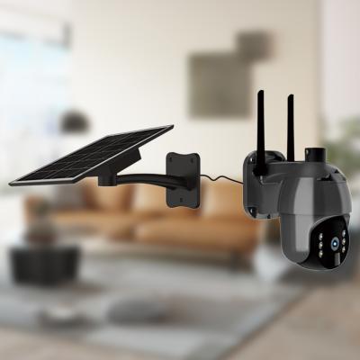China 4MP Cellular Solar Battery Powered Camera 3G 4G LTE Security Camera PIR Motion 2K for sale