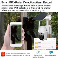China 4MP 4G Solar CCTV Camera Simcard Intelligent Rotational 2K PTZ Solar Camera for sale