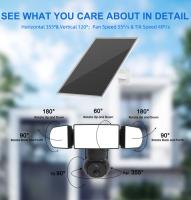 China 19200mAh Battery Two Way Audio 4G Solar Security Camera With Light 90db Siren Alarm for sale