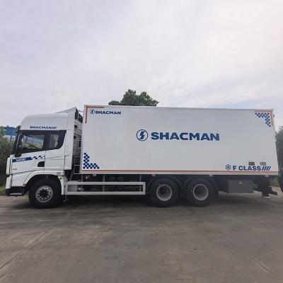 China Shacman F3000 X3000 Refrigerated Truck 20t Door Locks Freezer Truck Refrigerator Vehicle with Split Type Van Refrigeration Unit for sale