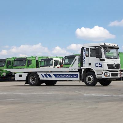 China Shacman L3000 4*2 6M3 One to Two Tow Truck Wreckers Flatbed 210Hp Euro 2 10ton for sale