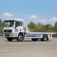 China Diesel Shacman Flatbed Platform Wreckers 4x2 6M3 One to Two Tow Truck 210Hp Euro 2 for sale
