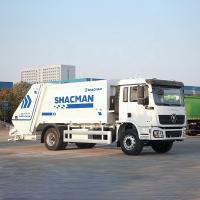 China Shacman L3000 4x2 Compactor Garbage Truck 210Hp Euro 2 16m3 White Garbage Bin Cleaning Truck for sale