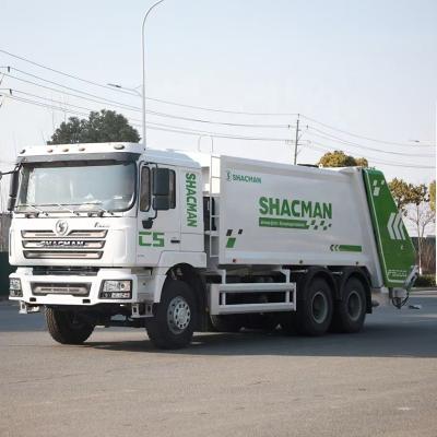 China SHACMAN Manual Compactor Garbage Truck Diesel Fuel Euro 2 20 Ton City Road Dust Bin Lorry for sale