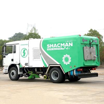 China Diesel Fuel Compact Vaccum Road Sweeper Trucks 6m3 High Suction With Three Brushes for sale