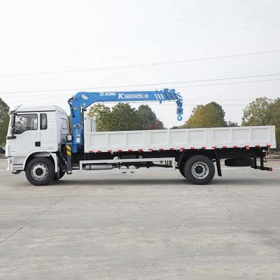 China Euro 2 Shacman L3000 4*2 Crane Truck 210Hp 240Hp Truck Mount Crane 5 Tons Left Rudder Weichai Engine Export Version Loader Crane for sale