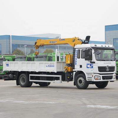 China Shacman 4X2 5 6.3 Tons Straight Boom Truck Cargo Truck Mounted Crane for sale