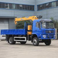 China SHACMAN 4 Section Straight Boom Truck 4x2 Truck Crane 7t With 360°Full Rotation for sale