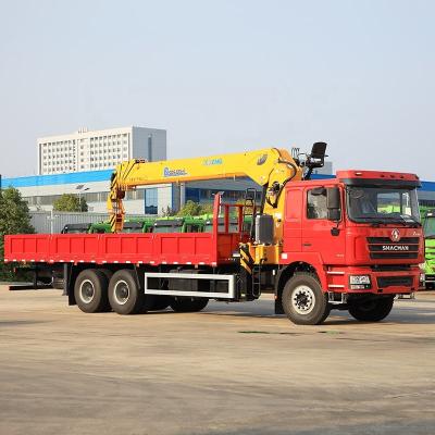 China 16 Ton 4 Section Straight Boom Truck Shacman Truck Mounted Crane With Double Stage Front Leg for sale