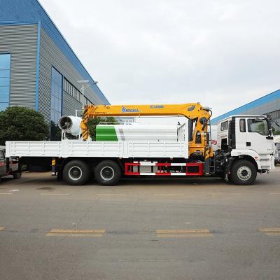 China 6x4 Heavy Duty Straight Boom Truck Mobile Telescopic Boom Crane 14 Ton Truck Mounted Crane for sale