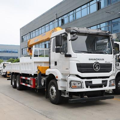 China 6x4 Truck With Crane Exporter Boom Truck SHACMAN 8ton 9ton 10ton 12ton 14ton Heavy Hydraulic Telescopic Arm Crane for sale