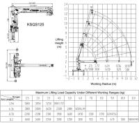 China 5 Ton 3 Section 4 Section Straight Boom SQS125 Mobile Pickup Truck Mounted Crane for sale