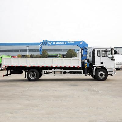 China 4X2 5T 6.3T Straight Small Truck Mounted Cranes  Remote Control Shacman L3000 for sale