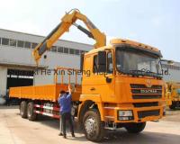 China Shacman Knuckle Boom Truck Mounted Crane 6x4 Euro2 Manual Transmission for sale