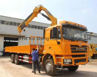 China Shacman Knuckle Boom Truck Mounted Crane 6x4 Euro2 Manual Transmission for sale