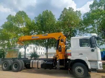 China Shacman Cargo Transport Tractor Refueled Telescopic Arm Crane Dump Truck for sale