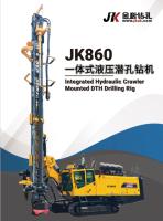 China JK860 Crawler Mounted DTH Drill Rig 115-178mm Borehole Diameter Blast Hole Machine for Quarry Mining for sale