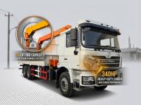 China SHACMAN F3000 6x4 Straight Boom Truck Crane 8 Ton Lifting Capacity 340HP Weichai Engine 12.00R20 Tire for sale