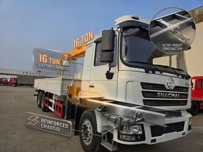China SHACMAN F3000 6x4 Heavy Duty Crane Truck 16 Ton Lifting Capacity 340HP Weichai Diesel Engine 25000kg GVW for sale