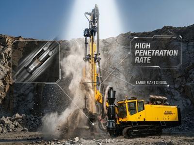 China Jinke JK830 Heavy Duty Crawler DTH Drill Rig 165mm Max Hole Diameter Diesel Quarry Blast Hole Drilling for sale