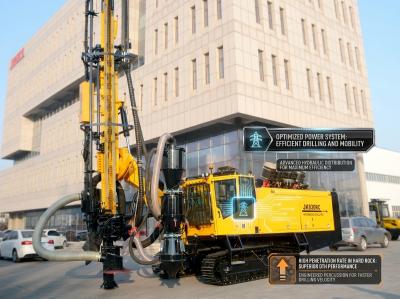 China Jinke JK830 Crawler DTH Drilling Rig 105-165mm Hole Diameter 125HP Diesel Quarry Mining Blast Hole for sale