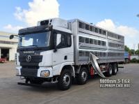 China Customized Shacman X3000 4x2 Live Chick Carrier Truck 9800mm Three Tier Aluminum Cage Box for sale