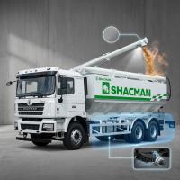 China Three Bin Auger Discharge Bulk Feed Transport Truck SHACMAN F3000 6x4 30CBM Lorry Truck for sale