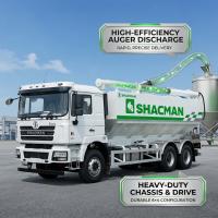 China Feed Delivery Truck SHACMAN F3000 6x4 35CBM 360 Degree Rotating Discharge Auger Lorry Truck for sale