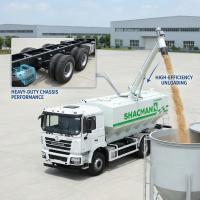 China Feed Delivery Truck SHACMAN F3000 6x4 35CBM 360 Degree Rotating Discharge Auger Lorry Truck for sale