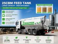 China Compound Feed Delivery Truck SHACMAN F3000 6x4 32CBM Electronic Weighing Multi Bin Lorry Truck for sale